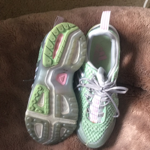 adidas | Shoes | Adidas Cutout Sneakers White Pink Mint Colors | Poshmark